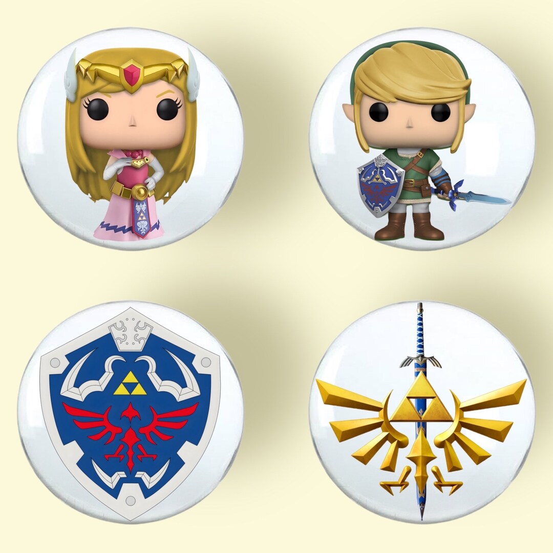 Zelda Pin Badge / Zelda Shoe Charm / Magnet/ Keyring - Etsy