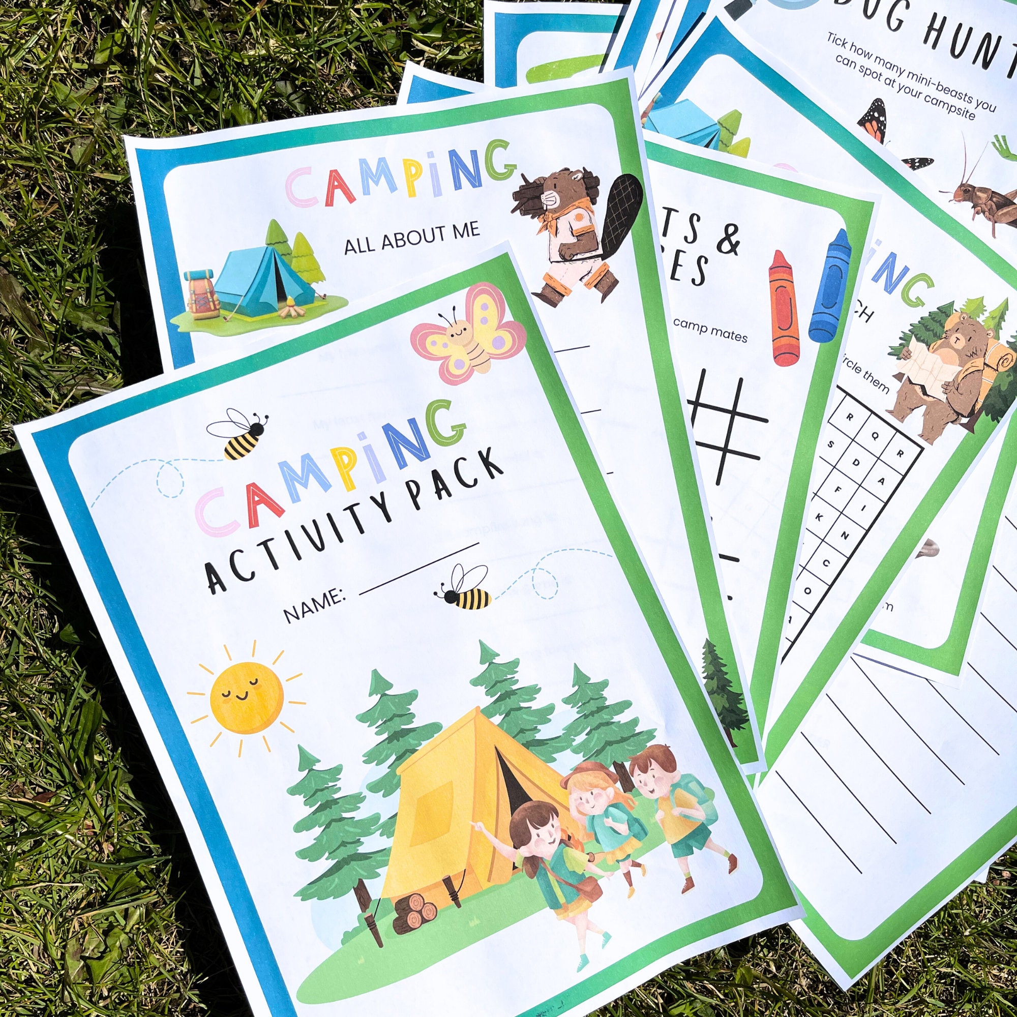 Camping Activity Pack for Kids UK A4 | Digital Download Childrens ...
