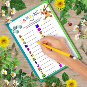 Camping Activity Pack for Kids UK A4 | Digital Download Childrens ...