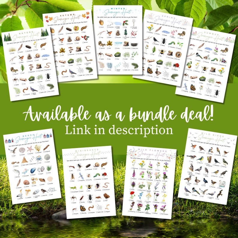 Nature Scavenger Hunt, Printable Outdoor Walk Activities for Children ...