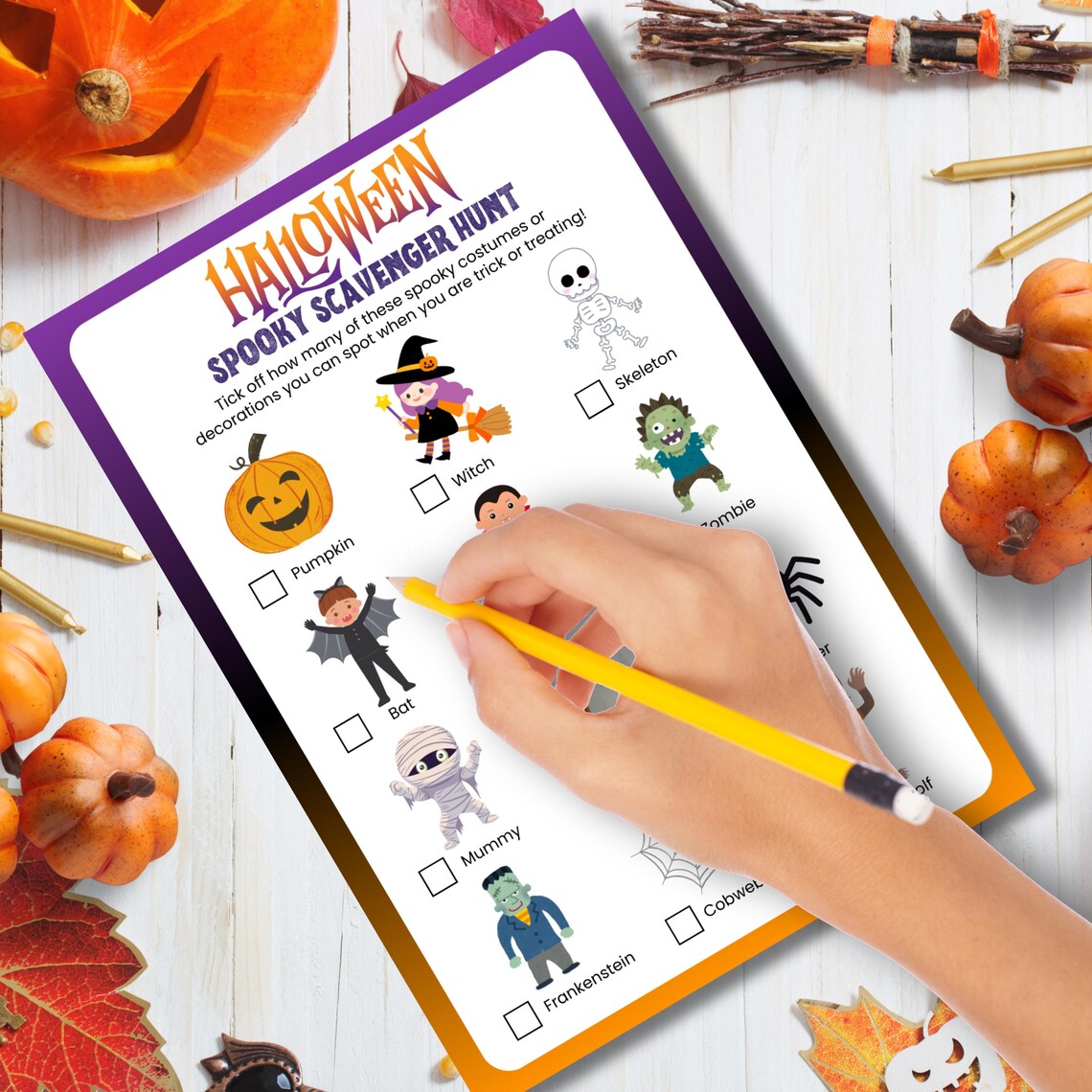 Halloween Scavenger Hunt for Kids | Fun Printable Activities | Digital ...