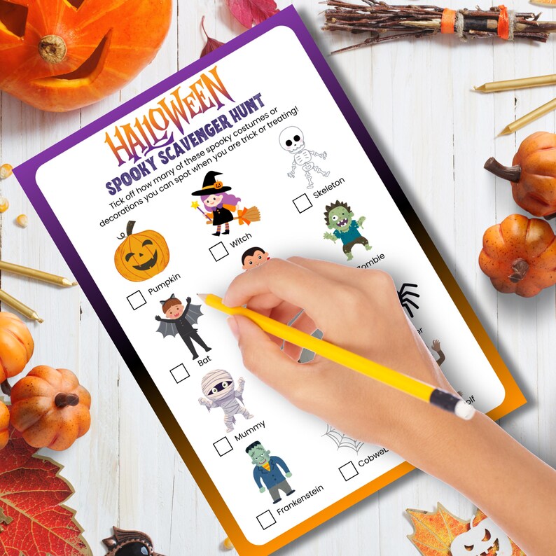 Halloween Scavenger Hunt for Kids | Fun Printable Activities | Digital ...