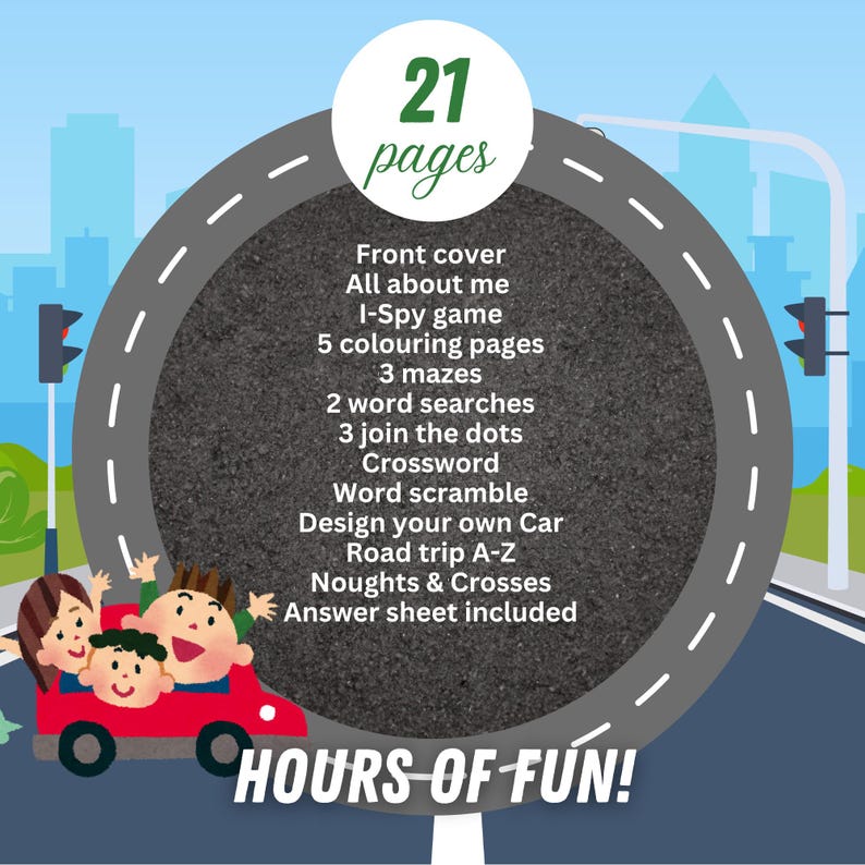 Road Trip Activity Pack for Kids Digital Download Childrens Printable ...