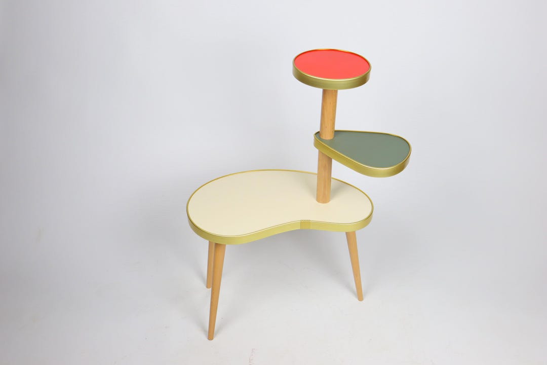 Kidney Tripod Plant Stand Mid Century Vintage 60s New Flower Stand - Etsy