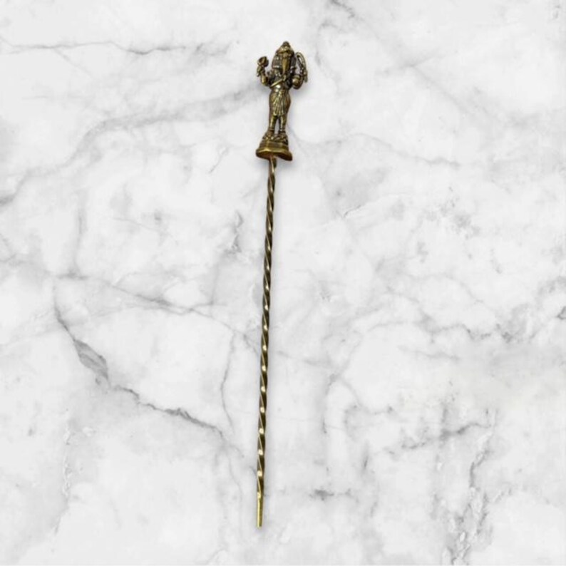 Ganesha Brass Cigar Pin Long Needle Spiral Dredge - Etsy