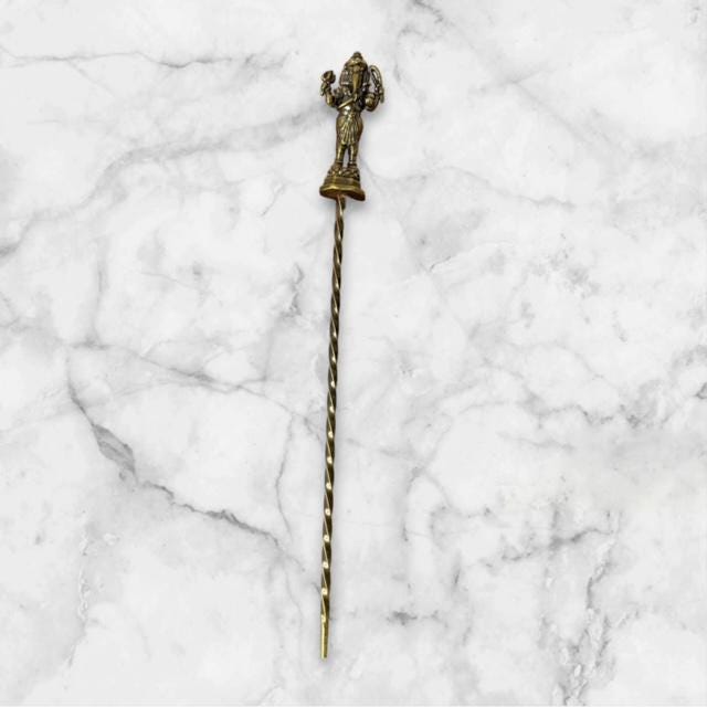 Ganesha Brass Cigar Pin Long Needle Spiral Dredge - Etsy