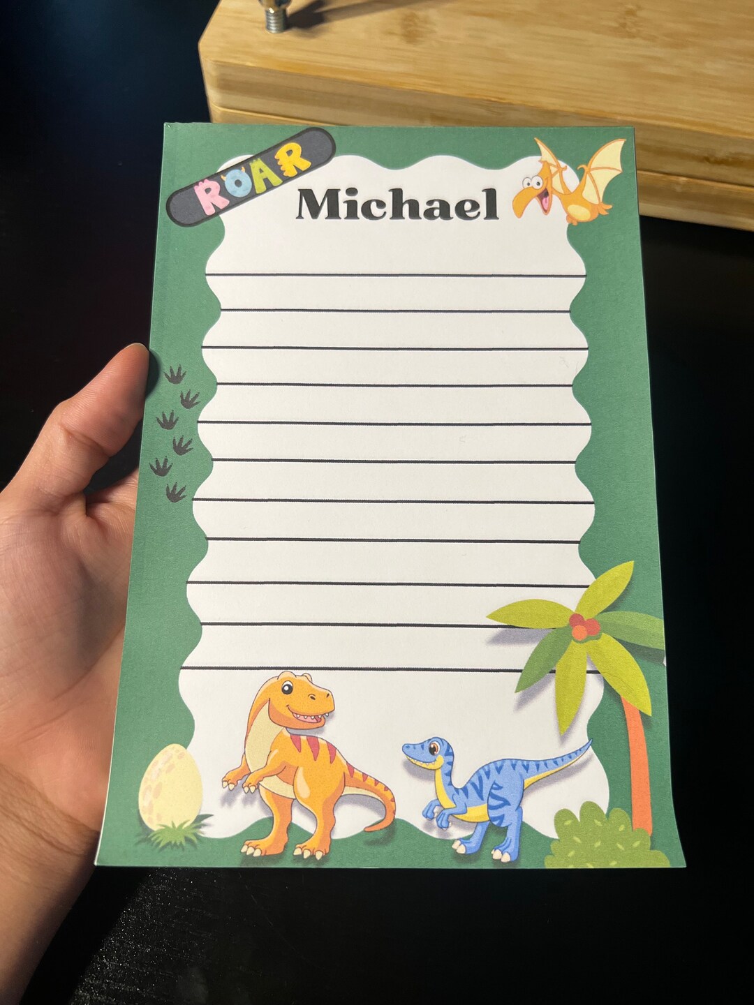 Customizable Dinosaur 5x7.5 Notepad - Etsy
