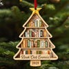 Personalized Library Ornament Acrylic Book Lover Reading Nook Fireplace ...