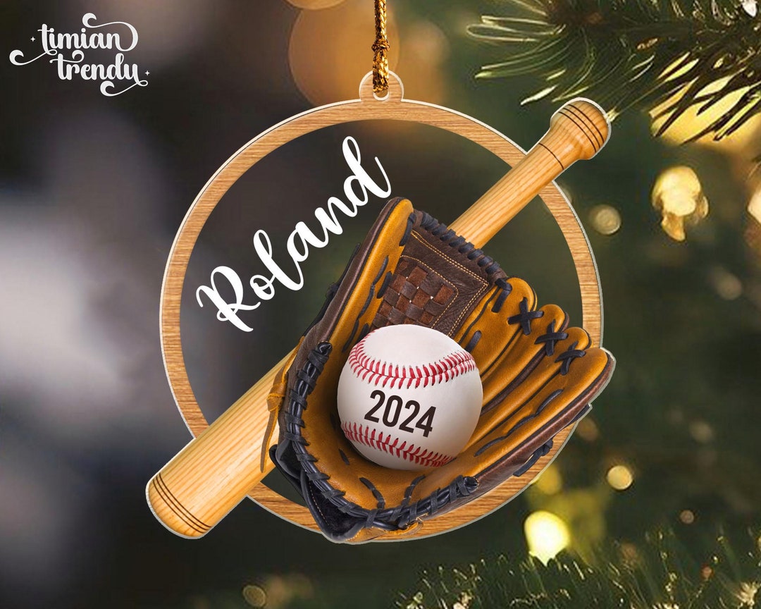 Personalized Baseball Ornament, Custom Baseball Player Ornament ...