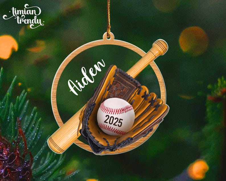 Personalized Baseball Ornament, Custom Baseball Player Ornament ...