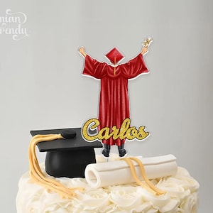 Personalized Graduation Cake Topper, Class of 2025 Cake Topper, Boys ...