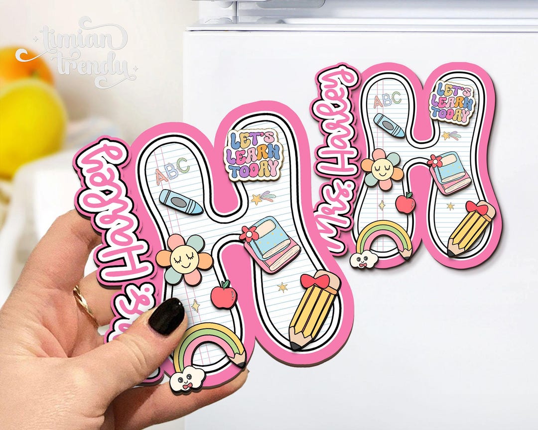 Custom Name Letter Magnet, Personalized Teacher Name Magnets, Gift for ...