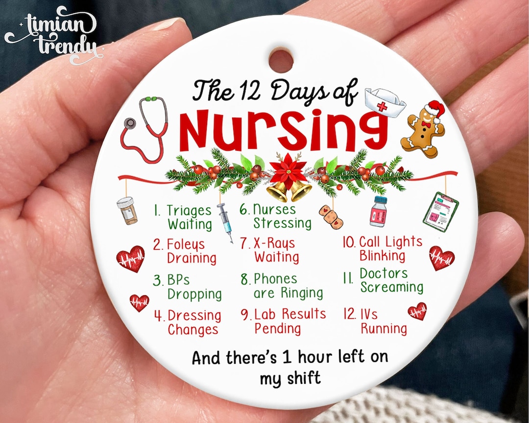 Nurse Ornament Christmas, Nurse Christmas Gift, First Year as A Nurse ...