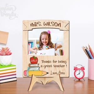 Personalized Teacher Name Fridge Magnet, Custom Photo Magnet, Teacher ...