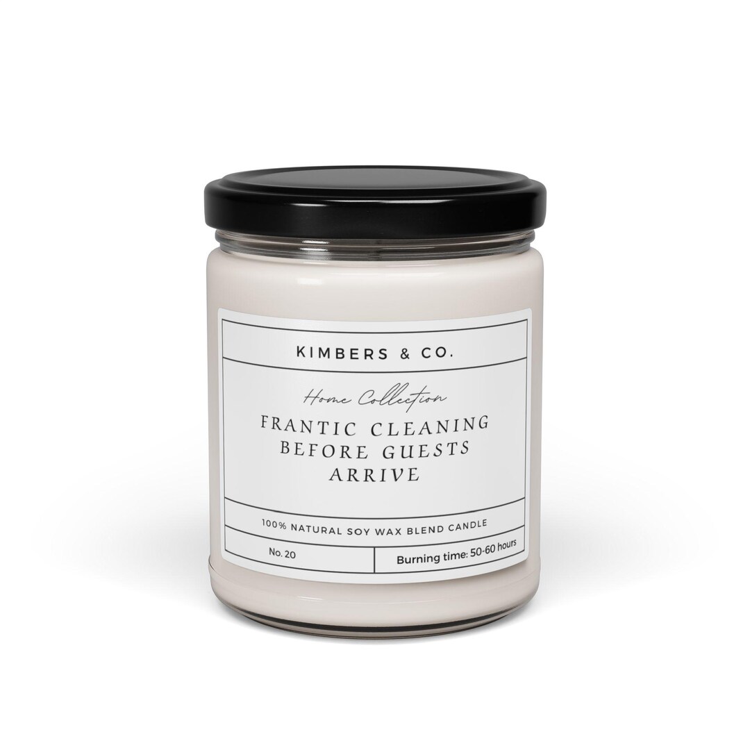 Frantic Cleaning Before Guests Arrive, Scented, Soy Candle, 9oz, Unique ...