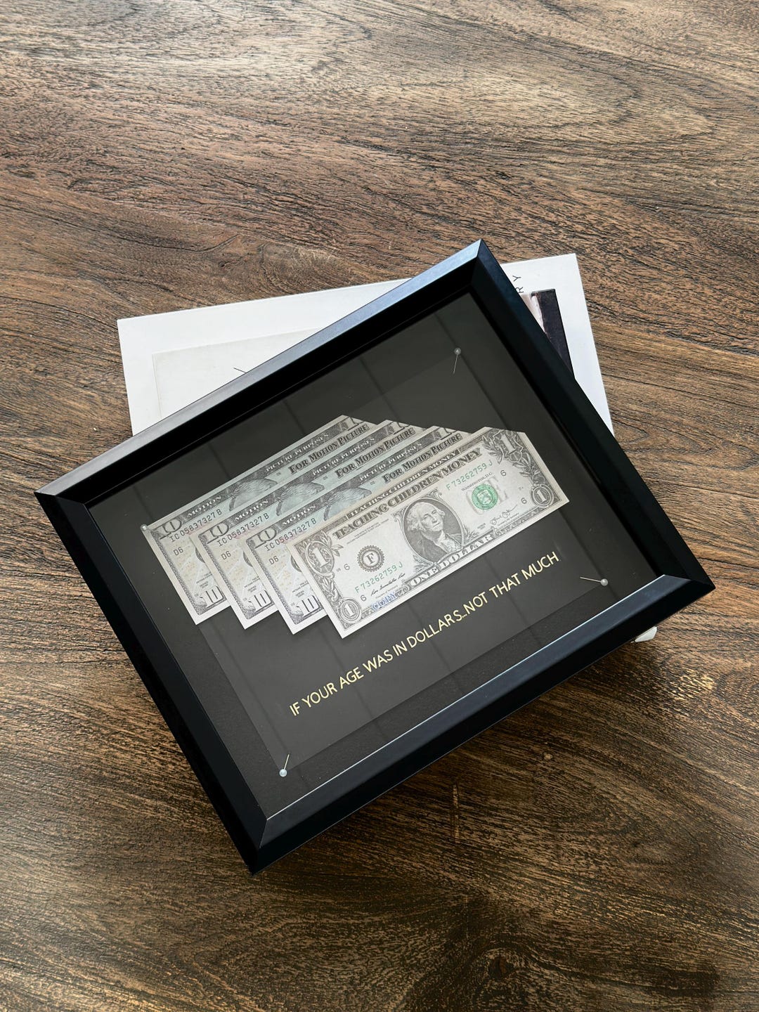 Funny Money Gift Frame – Unique Cash Wall Art, Custom Gag Gift for ...
