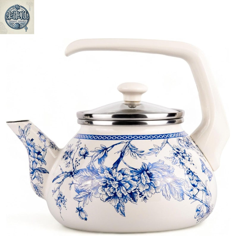 Bird of Paradise Enamel Kettle, Tea Kettles, Steel Stovetop Water ...