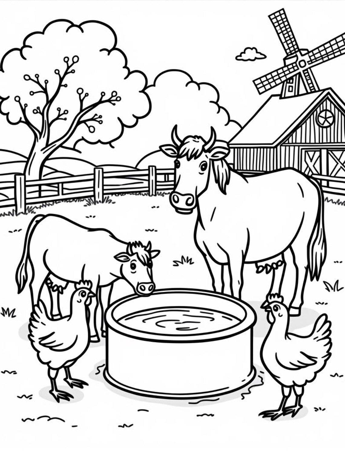 126 Fun Farm Animals Coloring Pages for Kids | Educational Kids ...