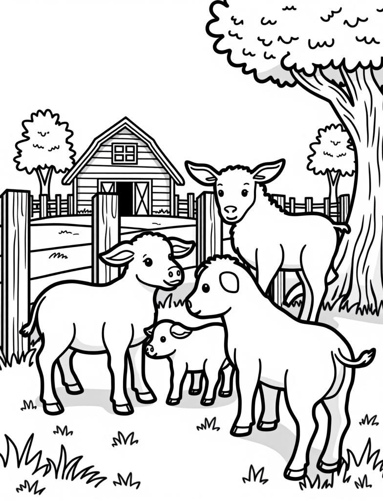 126 Fun Farm Animals Coloring Pages for Kids | Educational Kids ...