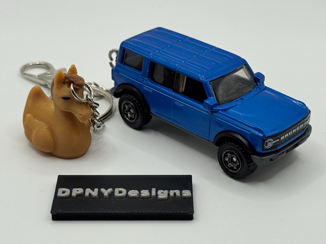 Custom ‘21 Ford Bronco (blue) Keychain | Diecast SUV Keychain With 3D ...
