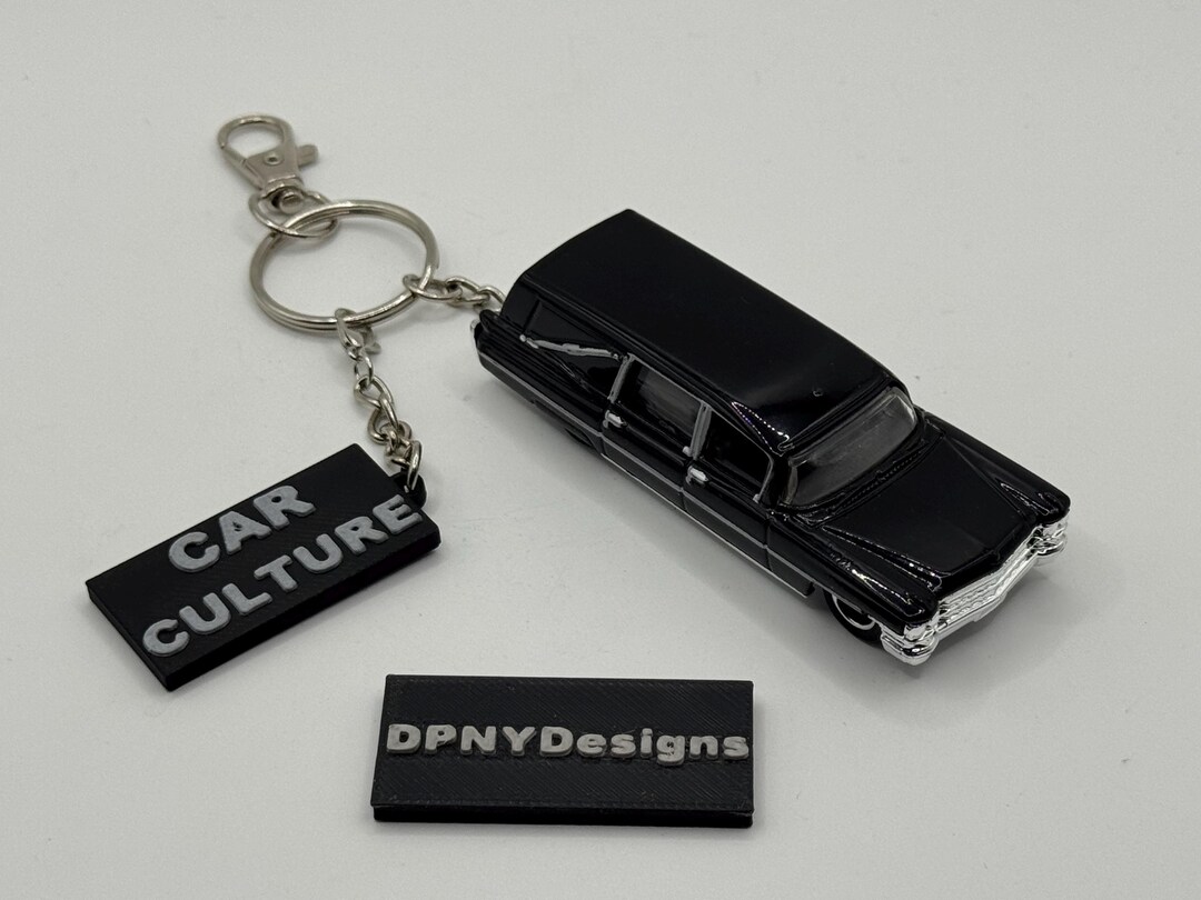 Custom ‘63 Cadillac Hearse (black) Diecast Car Keychain | Perfect Gift ...