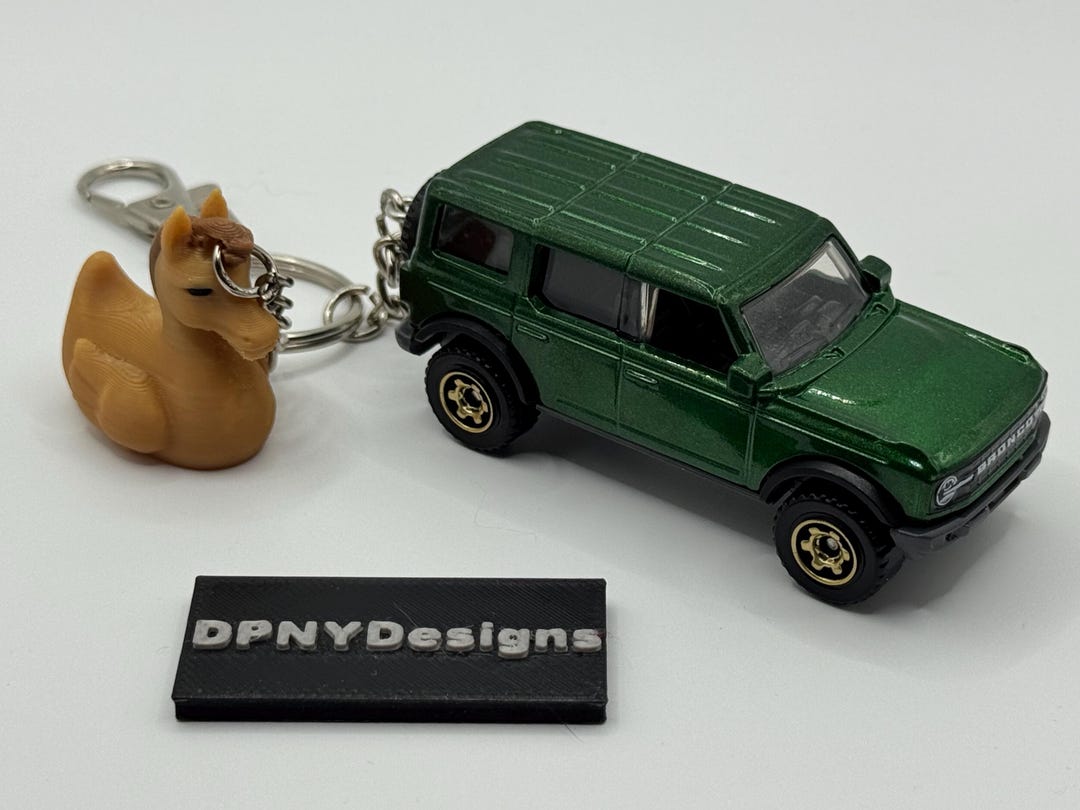 Custom ‘21 Ford Bronco (green) Keychain | Diecast SUV Keychain With 3D ...