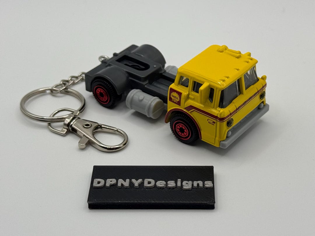 Custom Diecast Semi Truck Keychain | Shell Inspired Cabover Truck Gift ...