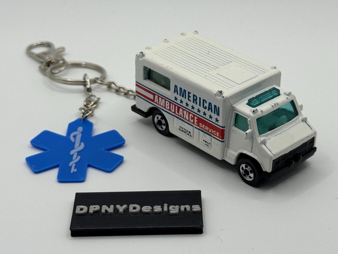 Custom Ambulance (american) Diecast Keychain | Diecast EMS Paramedic ...