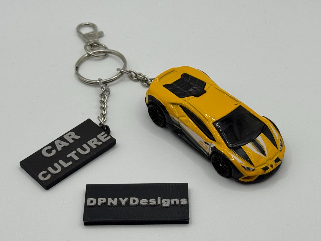 Custom Lamborghini Huracán Sterrato (yellow) Diecast Car Keychain ...