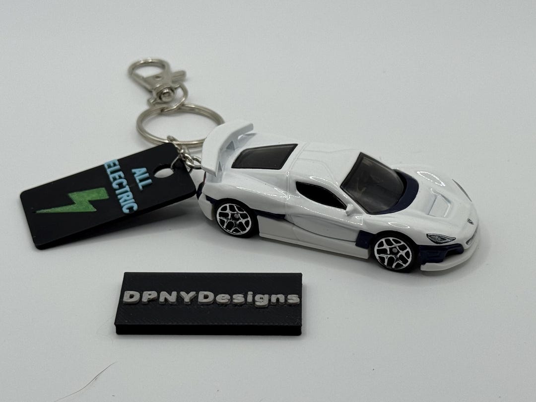 Custom Rimac Nevera (white) With Glow-in-the-dark Tag | Eco Car Diecast ...