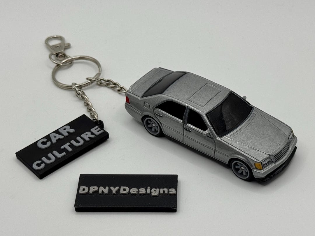Custom Mercedes 500 SEL (grey) Diecast Car Keychain | “car Culture” Tag ...