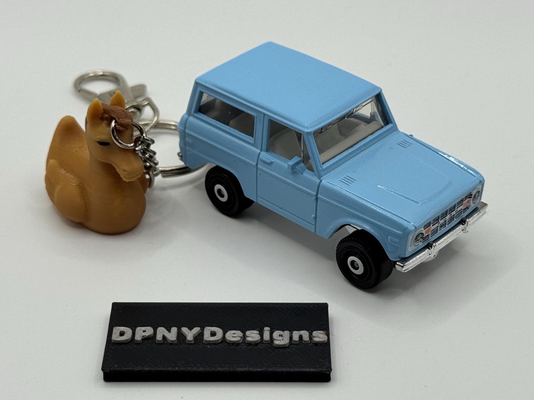 Custom Ford Bronco (light Blue) Keychain | Diecast SUV Keychain With 3D ...