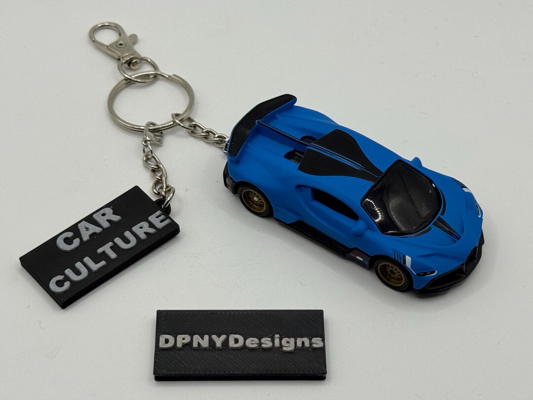 Custom ‘18 Bugatti Divo (blue) Diecast Car Keychain | Perfect Gift for ...
