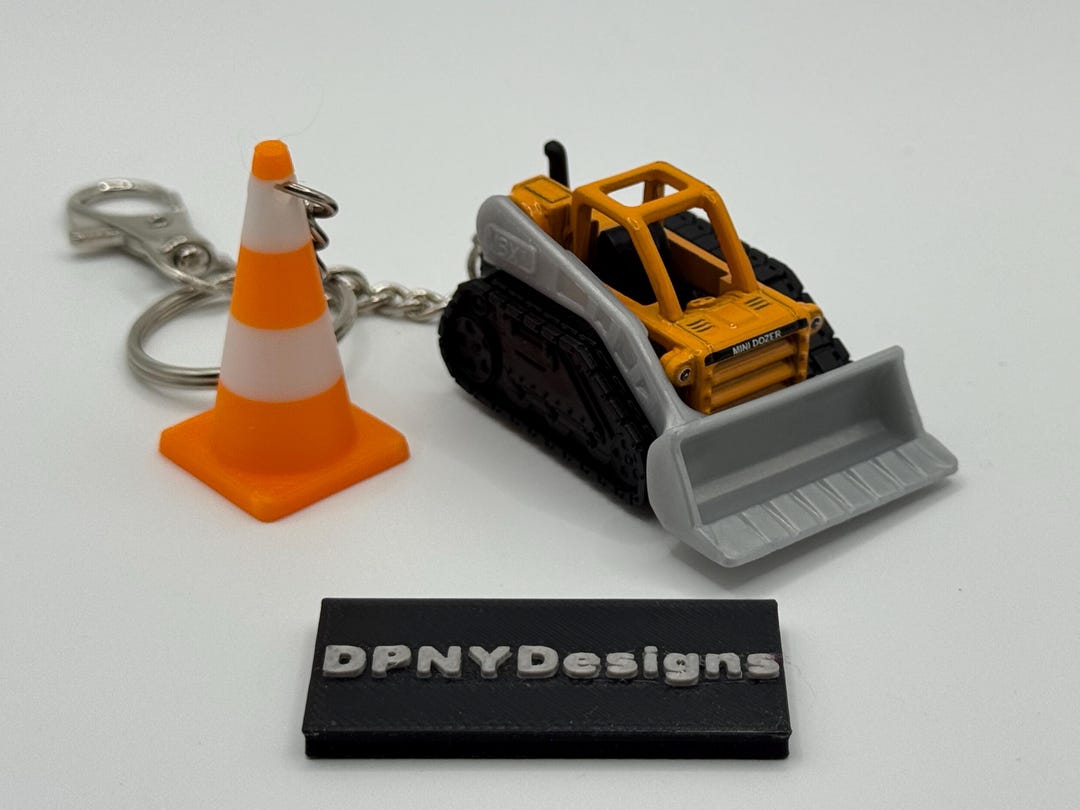 Construction Worker Gift Mini Dozer Keychain | Diecast Bulldozer ...