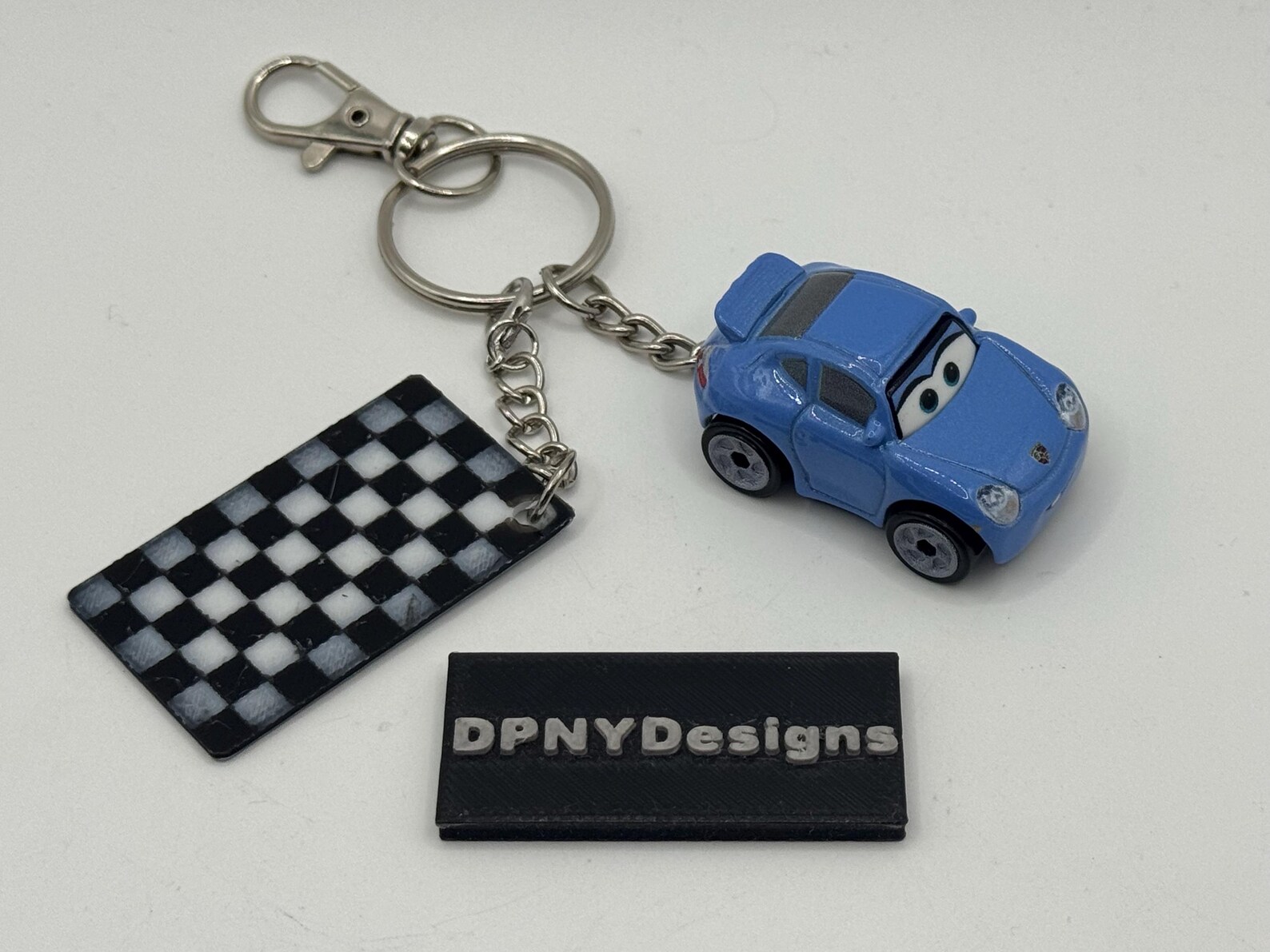 Cars-inspired Mini Diecast Keychain Sally - Handmade Custom Keychain W ...