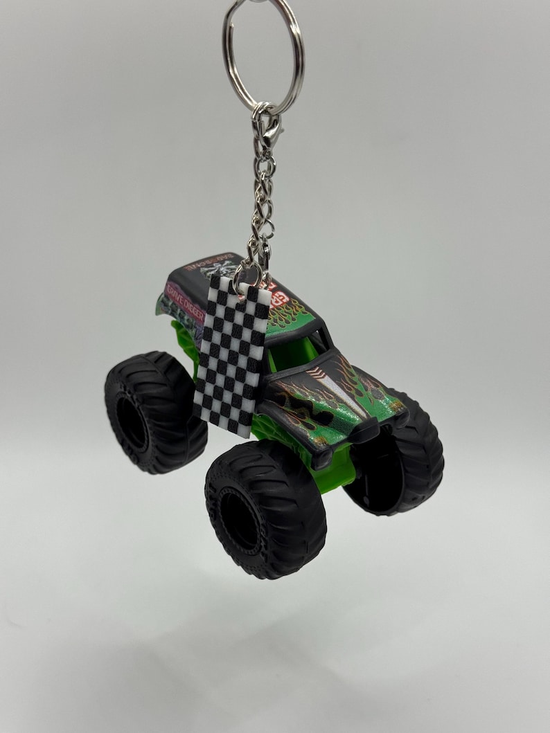 Custom Monster Truck Sparkle Smash Mini Keychain - Diecast Collectible ...
