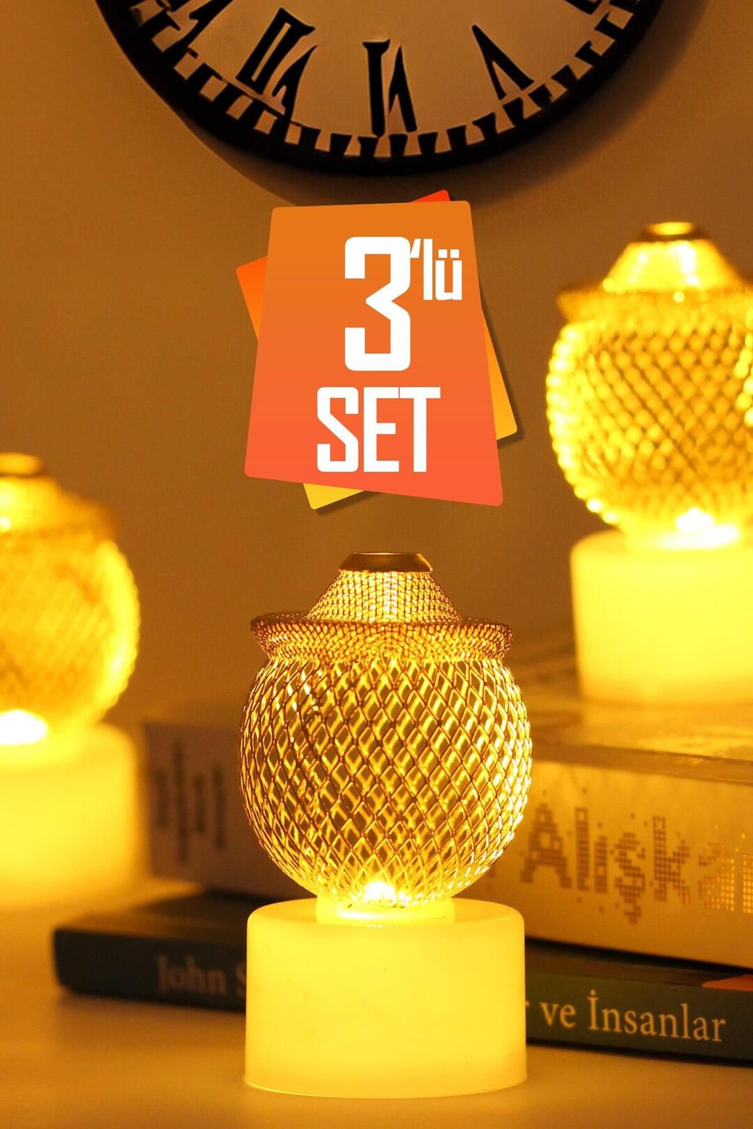 3 Pieces Mini LED Candle Vase Type Battery Operated Smokeless Flame ...