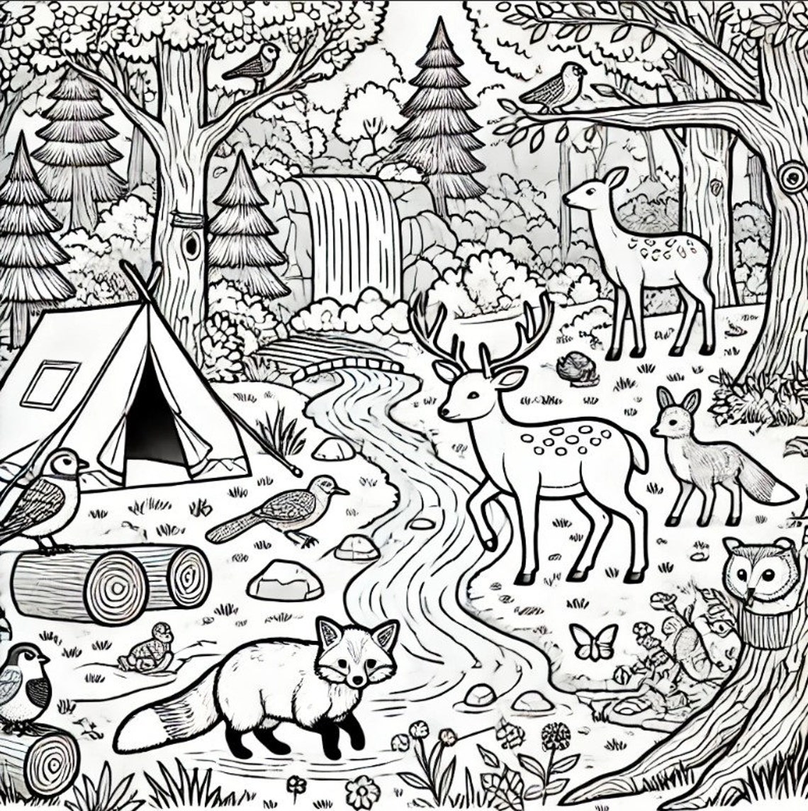 Personalized Coloring Book for All Ages (animals and Nature, and ...