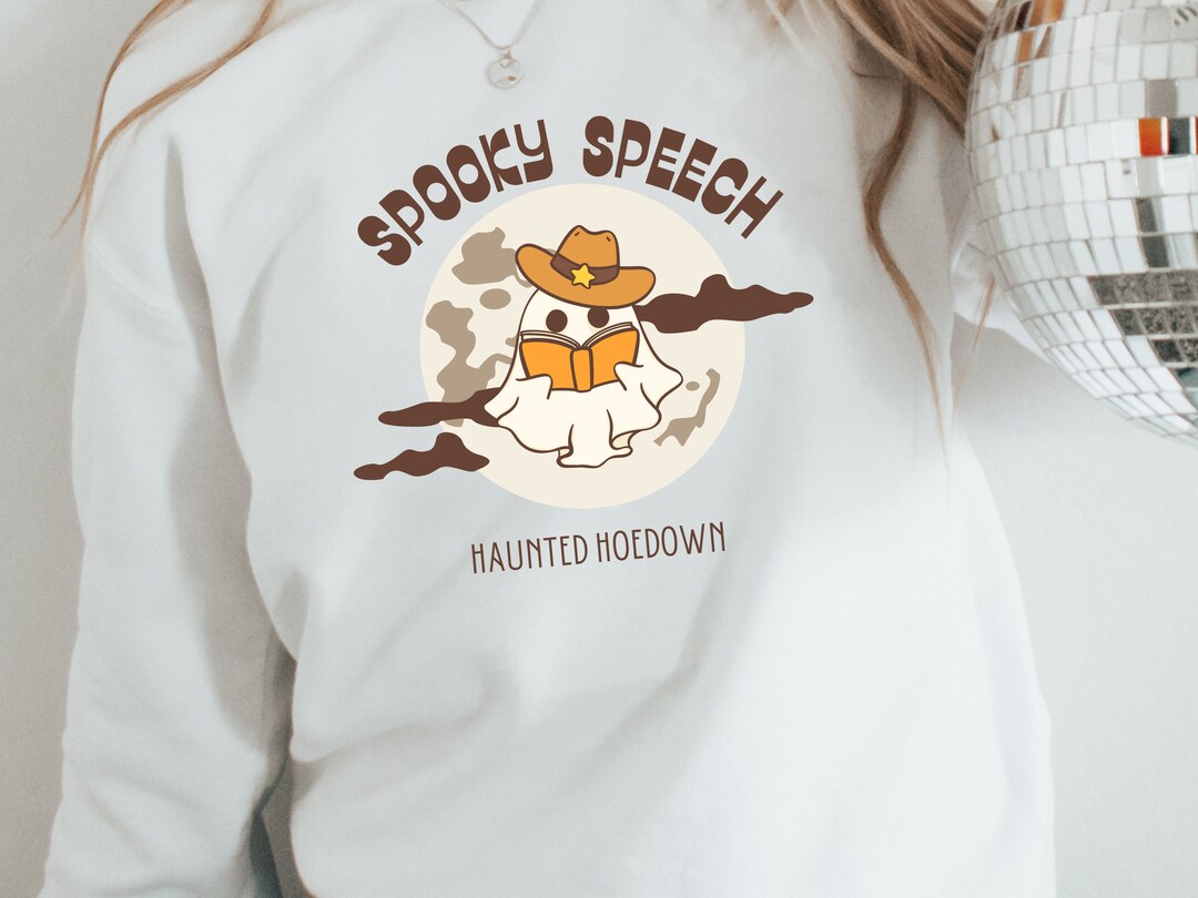 Haunted Hoedown Speech Therapy Tee, Spooky Speech Therapy Apparel ...