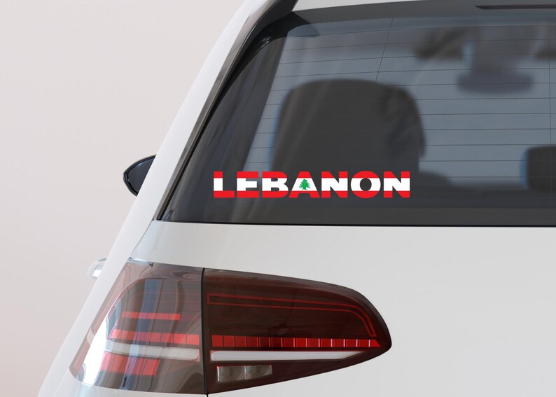 Lebanese Flag Car Decal Sticker Unique Design - Etsy