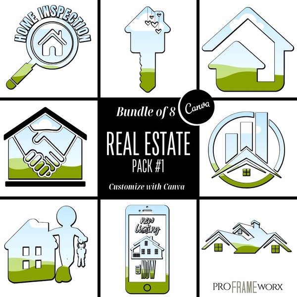 Canva Real Estate Elements - Etsy