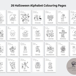 ABC Halloween Coloring Pages, Alphabet Coloring Pages, Halloween ...