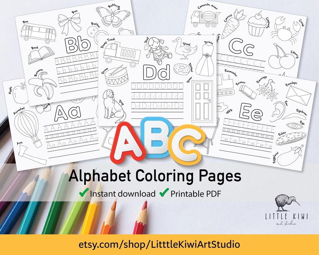 26 Printable Alphabet Coloring Pages Worksheets for Preschool ...