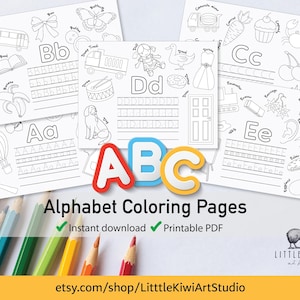 26 Printable Alphabet Coloring Pages Worksheets for Preschool ...
