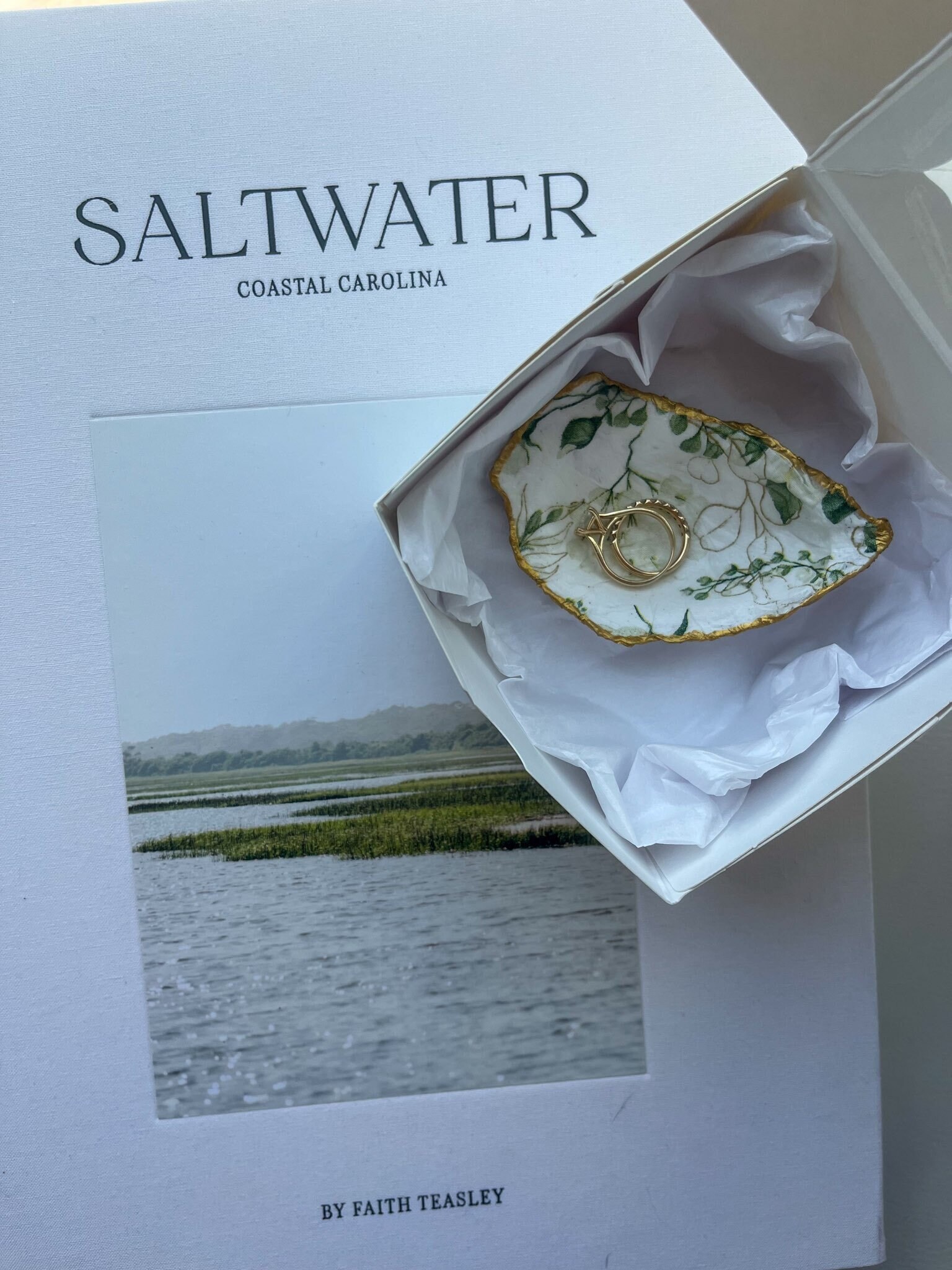 Oyster Shell Ring Dish, Trinket Dish, Coastal Decor, Bridal Shower ...