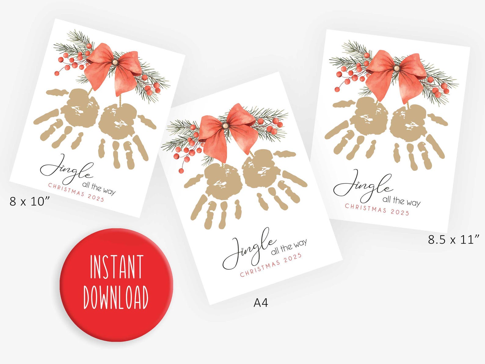 Christmas Handprint Craft - Christmas Handprint Keepsake - Christmas ...