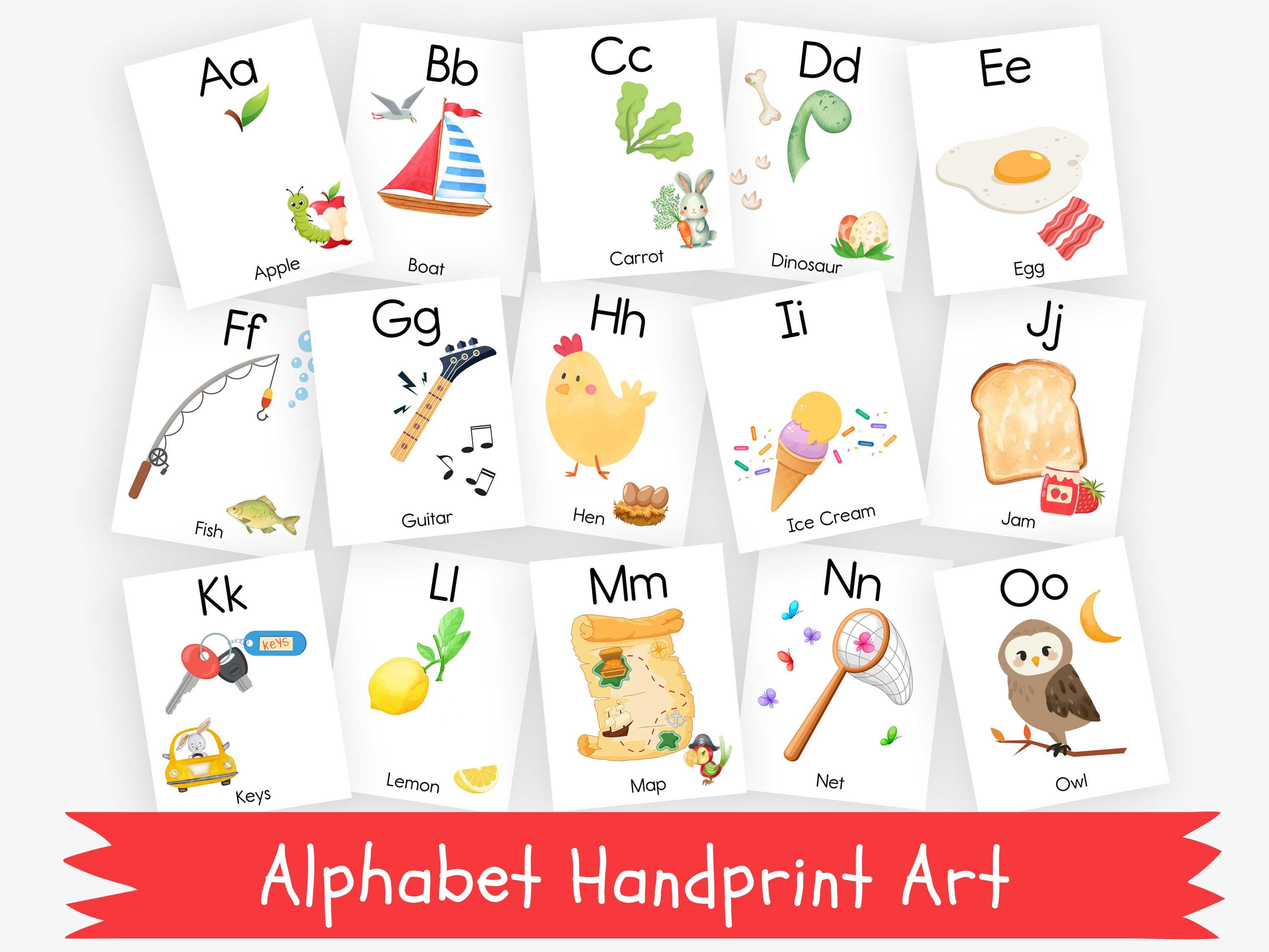 Alphabet Handprint Craft - Handprint Alphabet Book - Handprint Memory ...