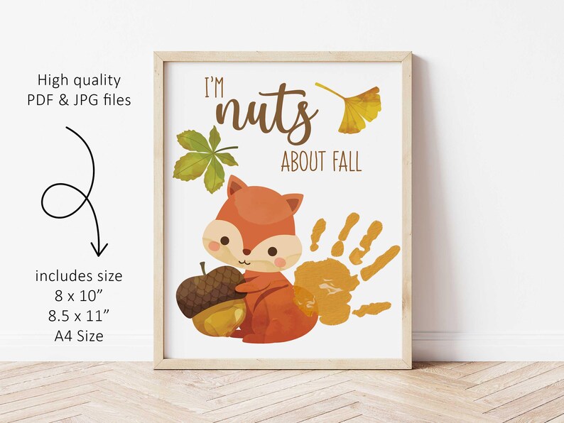 Fall Handprint Craft - Autumn Handprint Craft - Thanksgiving Handprint ...