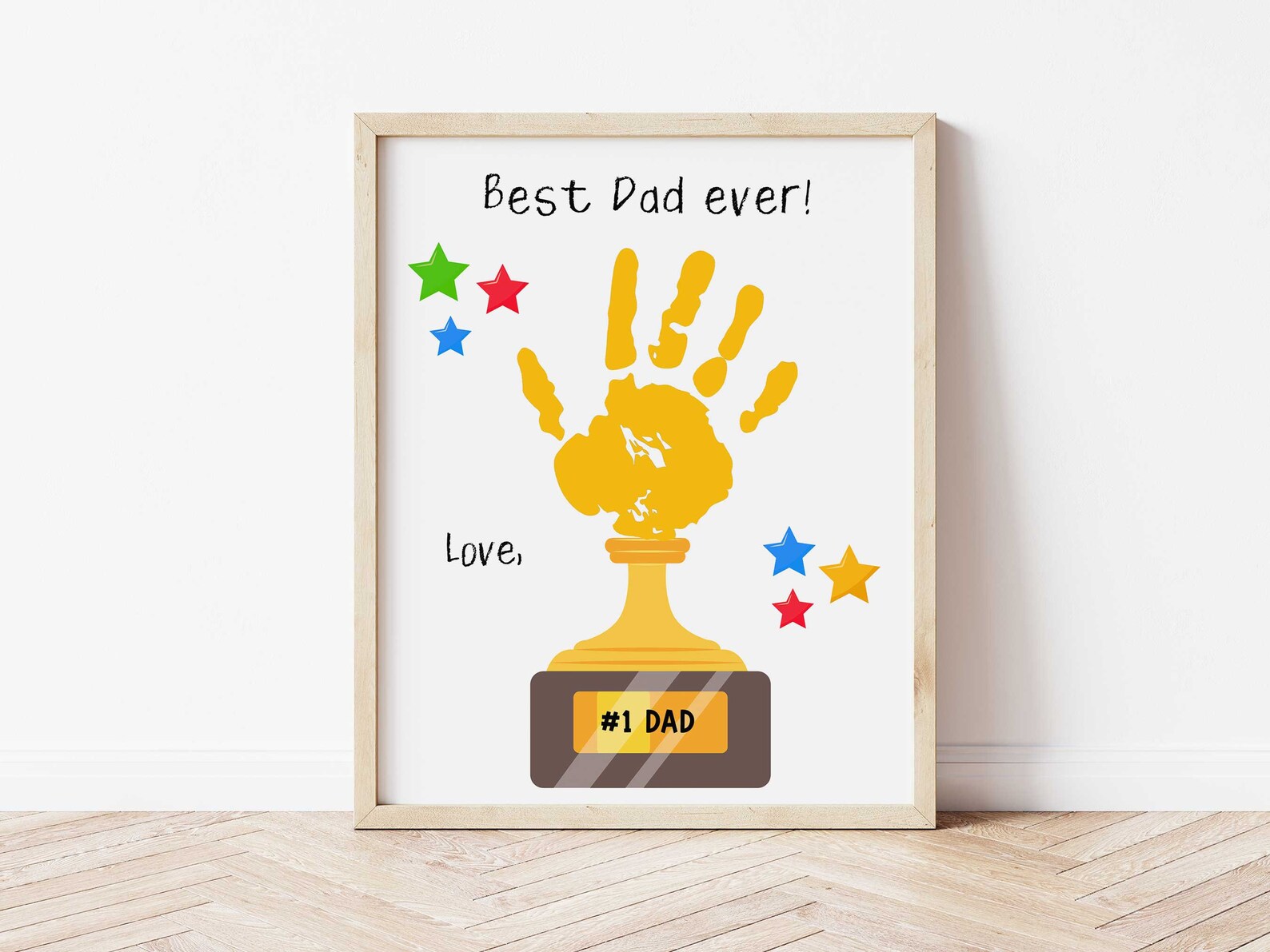 Handprint Craft for Dad - Handprint Card for Dad - Father's Day ...