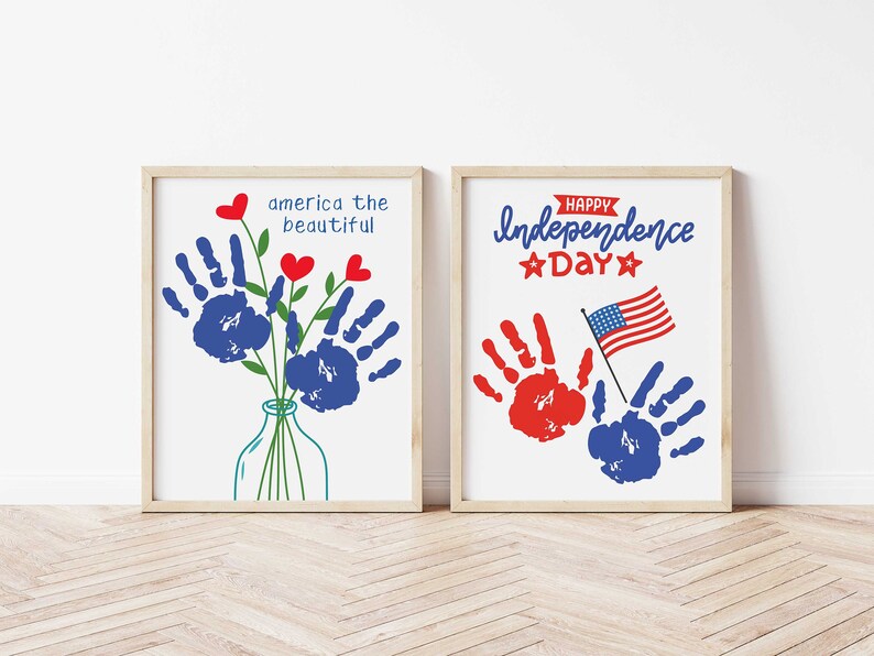 Handprint Art Craft - Fourth of July Craft - Fourth of July Handprint ...